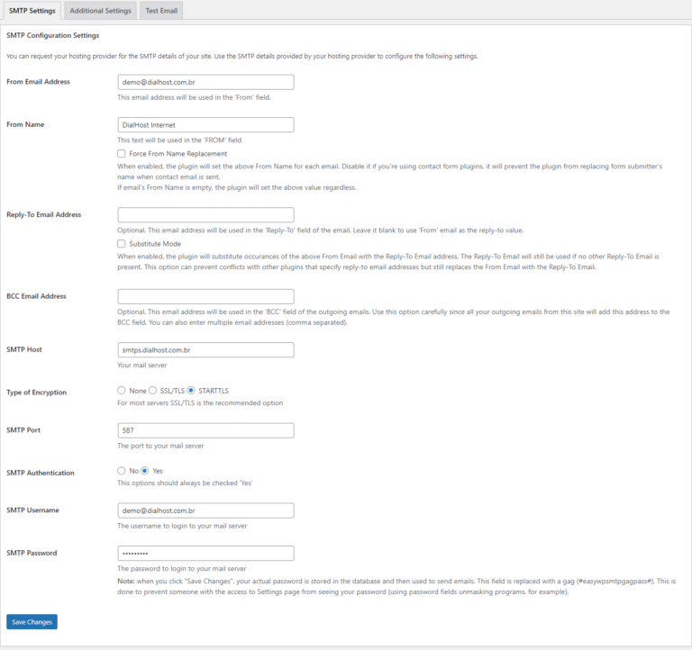 Como configurar envios de e-mails via SMTP no Wordpress - DialHost